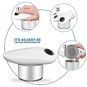 Zerodis Bottle Openers, Electric Can Opener Portable One Touch Automatic Can Opener with Manual Bottle Opener for Kitchens and Restaurants Hands Can Opener with Less Effort to