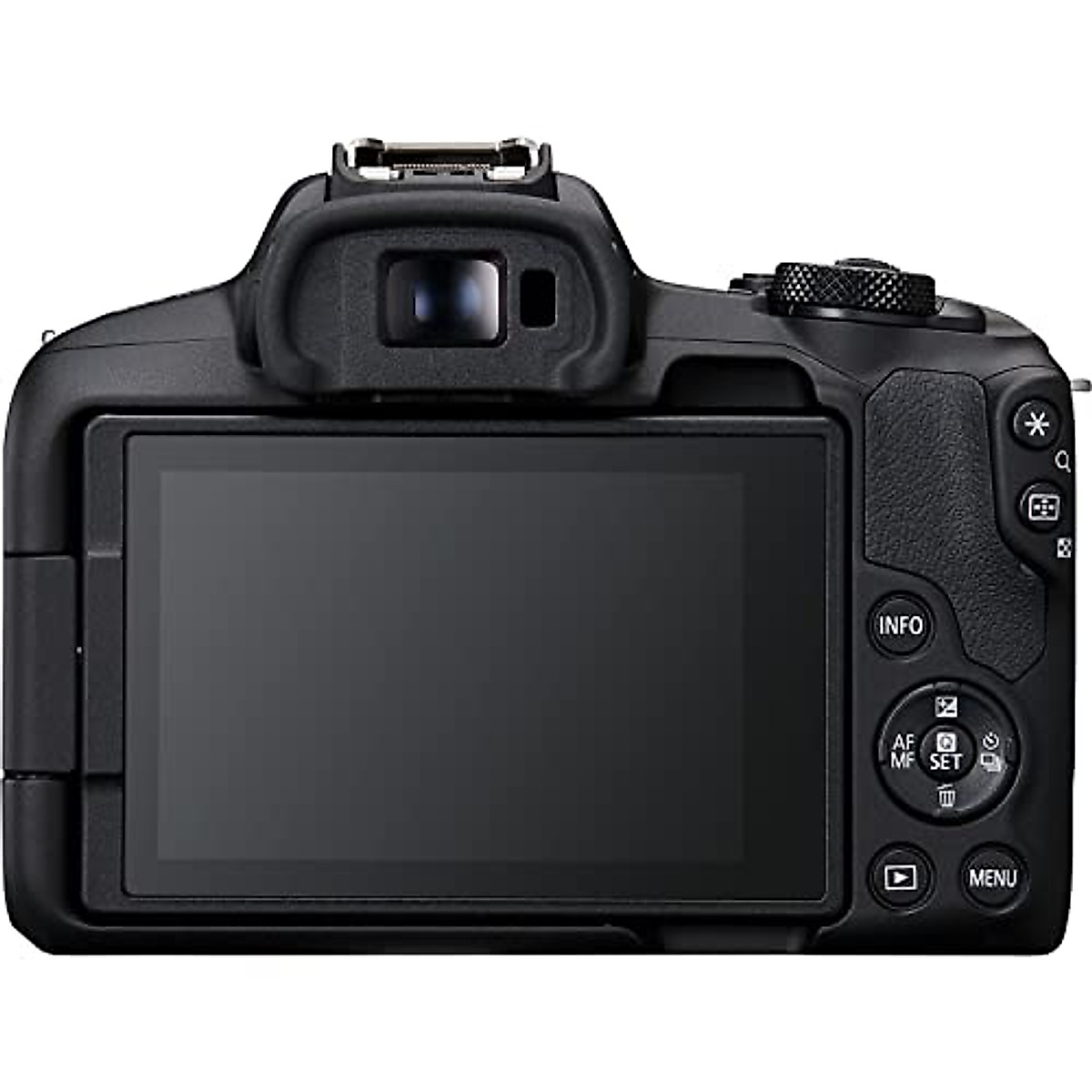 Canon EOS R50 Mirrorless Camera with 18-45mm Lens (Black) (5811C012) + 64GB Memory Card + Bag + Charger + LPE17 Battery + Card Reader + Memory Wallet + Cleaning Kit (Renewed)