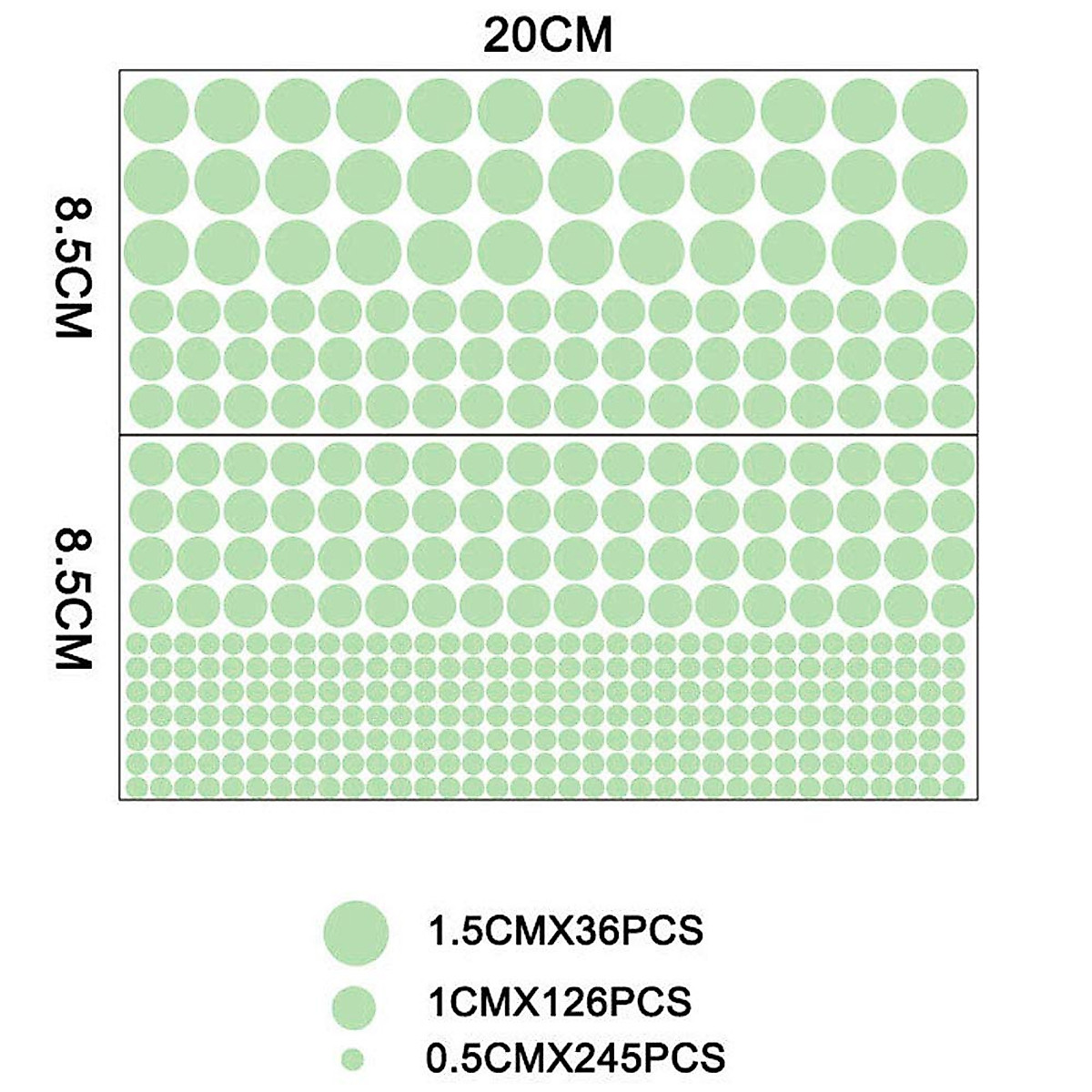 Glow in The Dark Wall Stickers, BaaSid 407 Pcs Removable Glow in Dark Dots Wall Decals Stickers Room Decor Kit, Adhesive Dots Luminous Ceiling Decals for Kids Bedroom Halloween Home Decoration