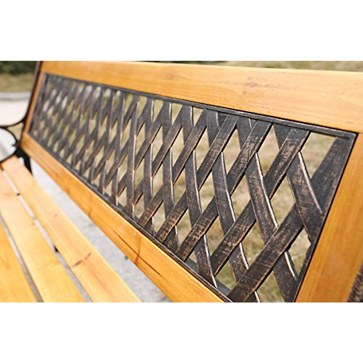 Gardenised Patio Garden Park Yard 49" Outdoor Wooden Bench