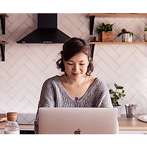 CrystalTears Amethyst Healing Crystal Necklace Natural Raw Amethyst Quartz Crystal Cluster Stone Pendant Necklace for Women Mother’s Day Gift for mom