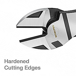 WORKPRO 7-Inch Diagonal Pliers in CRV Steel for Cutting Wires, Bi-material Handle Comfort Grip