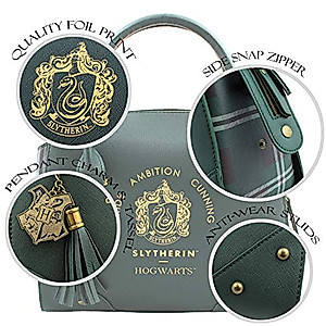 Harry Potter Purse Designer Handbag Hogwarts Houses Womens Top Handle Shoulder Satchel Bag Slytherin