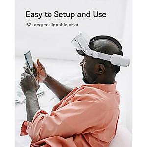 KIWI design Elite Strap with Battery and Face Cushion Pad Compatible with Quest 2