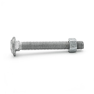 1/4"-20 x 1-1/4" Hot Dipped Galvanized Carriage Bolt w/Nuts, Grade A, Full Thread, Quantity 100 - by Fastener Depot, LLC
