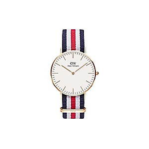 Daniel Wellington Classic Canterbury 40mm Men's Watch, DW Classic Fabric (Polyester) Rose Gold Watch for Men