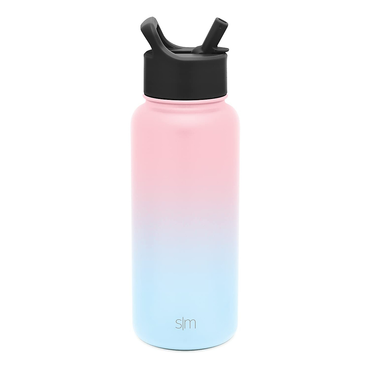 Simple Modern Water Bottle with Straw Lid Vacuum Insulated Stainless Steel Metal Thermos Bottles | Reusable Leak Proof BPA-Free Flask for Gym, Travel, Sports | Summit Collection | 32oz, Pink & Blue