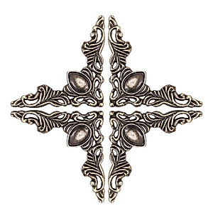 uxcell Metal Box Corner Protectors Vintage Decor Edge Guard Protector 40 X 40 X 55mm Bronze Tone 8pcs