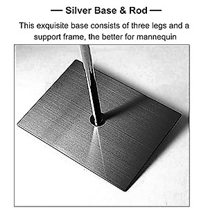 Dressmaker's Dummy Black Man Mannequin Torso with Metal Head & Flexible arms , Dress Code Clothing Display Dummy , Adjustable Height: 135-200cm (with Arms )