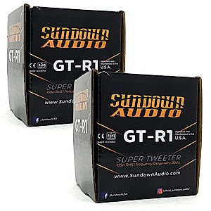 pkg Sundown Audio GT-R1 100W RMS Aluminum Bullet Horn Super Tweeter + Crossovers,pkg.GR-R1+Crosssovers