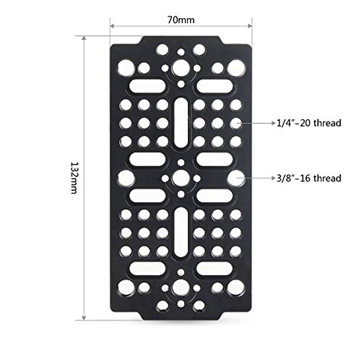 SmallRig Multi-Functional Cheese Plate with 1/4 3/8 Threads, Switching Mounting Plate w/ Locating Point for ARRI for Camera and Tripod Plate - 1681