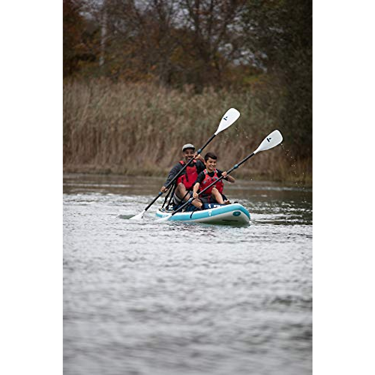 TAHE 11'6 Beach SUP-Yak 2-in-1 Tandem Inflatable Kayak + Paddle Board Complete Package,Blue