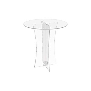 FixtureDisplays® Clear Plexiglass Lucite Acrylic Round Dining/Tradeshow Table, 28" Diameter x 31" Height 10033-1