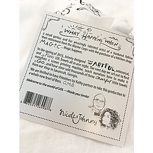 Primitives by Kathy LOL Made You Smile Dish Towel, 28" x 28", Cotton,White, Black