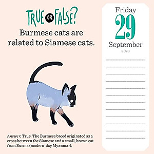 Cat Trivia Page-A-Day Calendar 2023: Cat Quotes, Paw-some Jokes, True or False, Owner's Tips, Famous Cats, Know Your Breeds, and More!