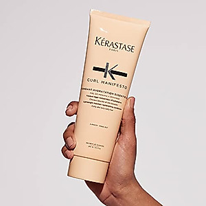 KÉRASTASE Curl Manifesto Hydratation Essentielle Conditioner, Lightweight Conditioner, Detangles, Smooths & Prevents Frizz for All Wavy, Very Curly & Coily Hair, 8.5 Fl Oz