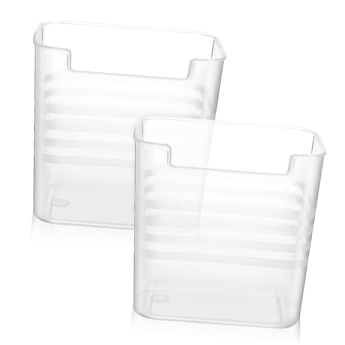 FUNOMOCYA 2pcs Storage Rack Mini Fridge Freezer Organizer Bins Snack Organizer Food Containers Fridge Side Door Storage Containers Clear Storage Containers Plastic Condiment Refrigerator