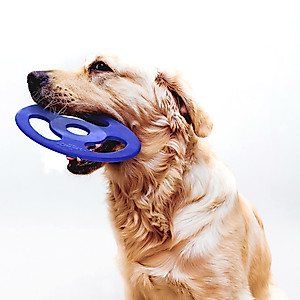 SuperChewy Tough Tug-of-War Flying Disc Toy | Lifetime Replacement | Strong Natural Rubber | Great Tug Disc Fetch Toy for Dogs | Ultra Durable Chew Toy for Aggressive Chewers | for All Breeds