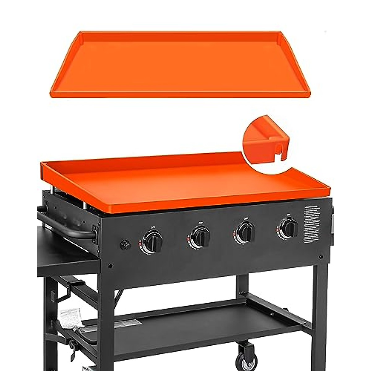 OFUN 36" Full-Wrap Edge Griddle Mat for Blackstone, Silicone Protective Cover Mats Compatible with Blackstone, Blackstone Griddle Accessories, Reusable &Durable, All Year Round Protection