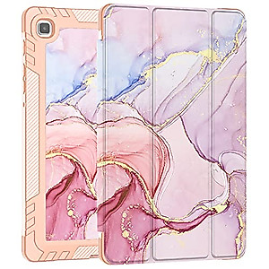 PIXIU Folio Case for Galaxy Tab A7 Lite 8.7" 2021,Heavy Duty Trifold Stand PU Leather Smart Cover for Samsung Galaxy Tab A7 Lite SM-T225/T220 Marble