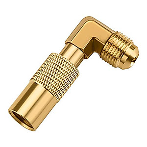 WADEO Propane Elbow Adapter, Low Pressure 3/8" Male Flare Propane Elbow Fitting for Blackstone Tabletop Camping Grill 17 Inch and 22 Inch Portable Gas Griddle