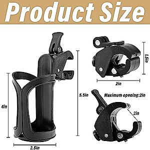 Adnee 6pcs Tree Stand Cup Holder Hunting- Cup Holder for Treestand Hunting -Universal 360 Degrees Rotation Bottle Holder for Hunting Bike Stroller Walker Wheelchair Fishing