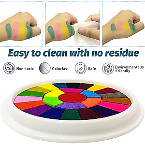 Fottaqqan 25 Color Book Finger Painting Kit Drawing Toys,Album Educational Tool Kit,Washable Children's Supplies for Birthday Kindergarten,Early Learning