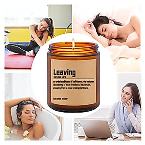 Lavender Scented Candles - Naughty Coworker Leaving Gifts for Women and Men, Farewell Goodbye Gifts for Coworkers, Funny Going Away Gifts for Coworker New Job Promotion, Leaving Definition Candle