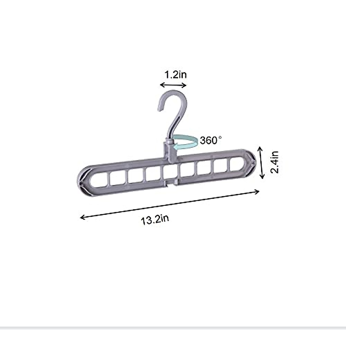 Magic Hanger Space-Saving Hanger Multifunctional Smart Wardrobe Magic Hanger Premium Wardrobe Clothing Stacking Hanger 9 Slots (Pack of 4)