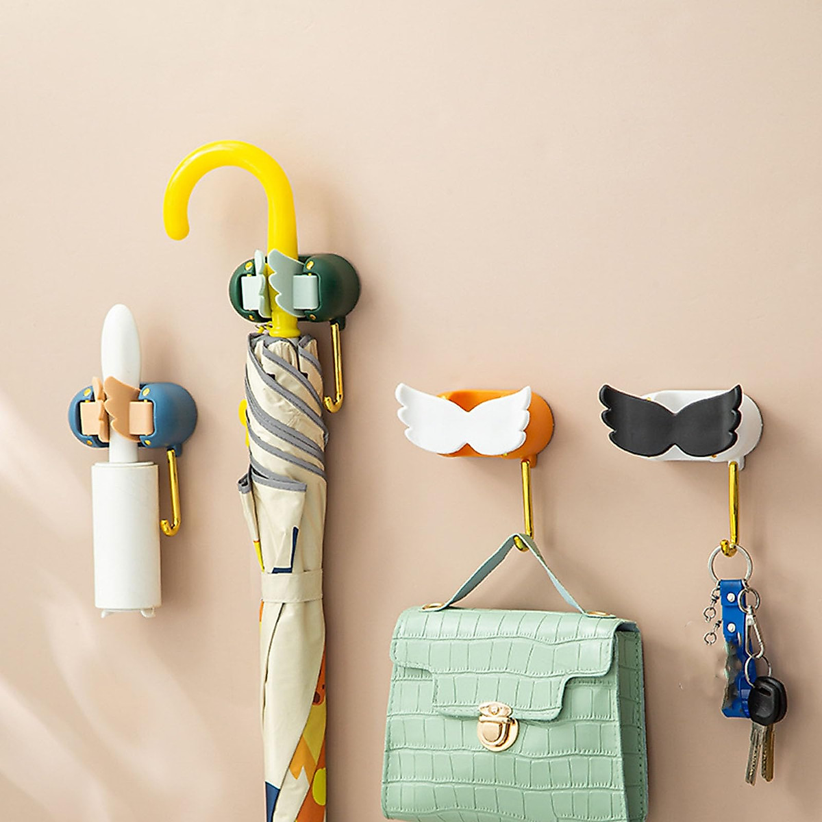 GMBYLBY Broom and Mop Holder Wall Mounted Storage Tool Mop Rack Closet Organizer Hanger for Kitchen Garden Laundry Room Broom Hanger Wall Mount