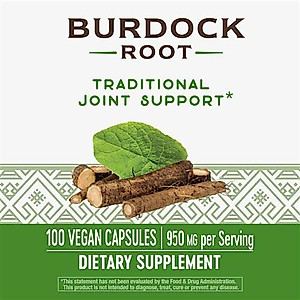 Nature's Way Burdock Root 475 mg per capsule,100 Count (Pack of 2)