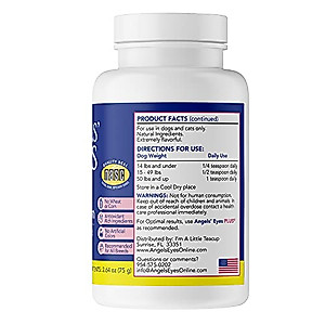 Angels’ Eyes PLUS Tear Stain Prevention Chicken Powder for Dogs and cats | For All Breeds | No Wheat No Corn | Daily Support for Eye Health | Proprietary Formula
