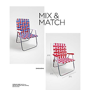 Outdoor Spectator (2-Pack Classic Reinforced Aluminum Webbed Folding Lawn/Camp Chair (Red)