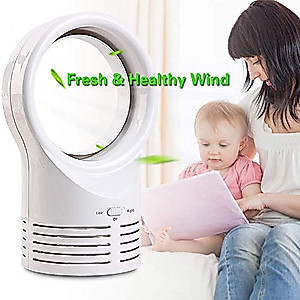 DAYSALER Bladeless Fan, Portable Personal Air Cooler Desktop Air Multiplier Table Cooling Fan, Safe Quiet Table Fan Portable Durable Lightweight for Home Bedroom Baby-Room Office Outdoor