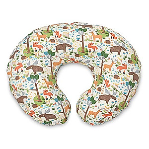 Boppy Nursing Pillow Cover Original, Earth Tone Woodland, Cotton Blend Fabric, Fits Boppy Bare Naked, Original and Luxe Breastfeeding Pillow, Awake Time Only 1 Count (Pack of 1)