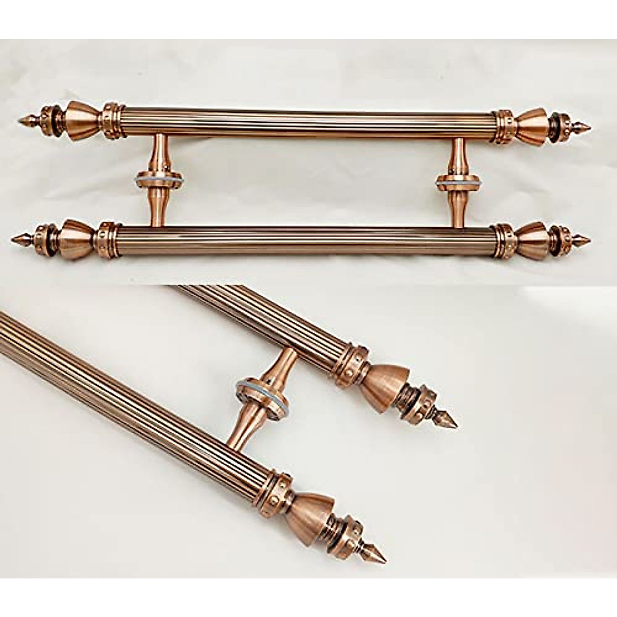 SUCHETA Modern Sliding Door Handle,European Style Barn Door Push Bar,Stainless Steel Interior Exterior Gate Handle,32"/35"/47"/51"/59" Long Door Socket (Size:80 cm/32inch,Style:Style1)