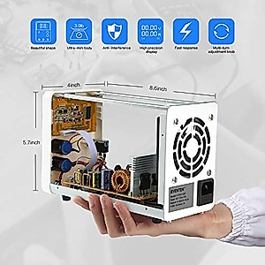 DC Power Supply Variable, Eventek 32V 10.2A Bench Power Supply Adjustable, Switching Regulated Power Supply with High Precision 4-Digits LED Display and Alligator Leads