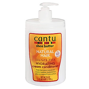 Cantu Natural Hair Conditioner Hydrating Cream 25 Ounce Pump (3 Pack)