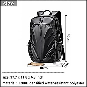 FSDWG Travel Laptop Backpack, Water Resistant College School Computer Bag Gifts for Men Fits 15.6 Inch Notebook