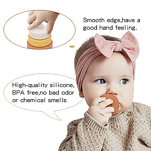 let's make Stacking Toys Soft Silicone Stacking Blocks Rings Baby Sensory Toy for 6+ Months Boys&Girls