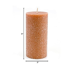 Root Candles 33619 Unscented Timberline Pillar Candle , 3 x 6-Inches, Rust