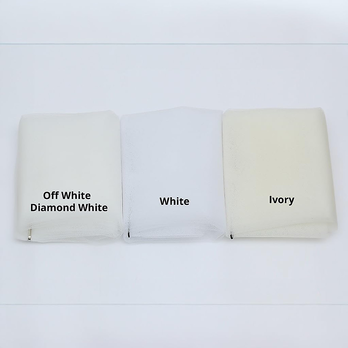 SAMKY Elegant 1T 1 Tier Ribbon Cascade Waterfall Veil - White Short Shoulder Length 20" V604