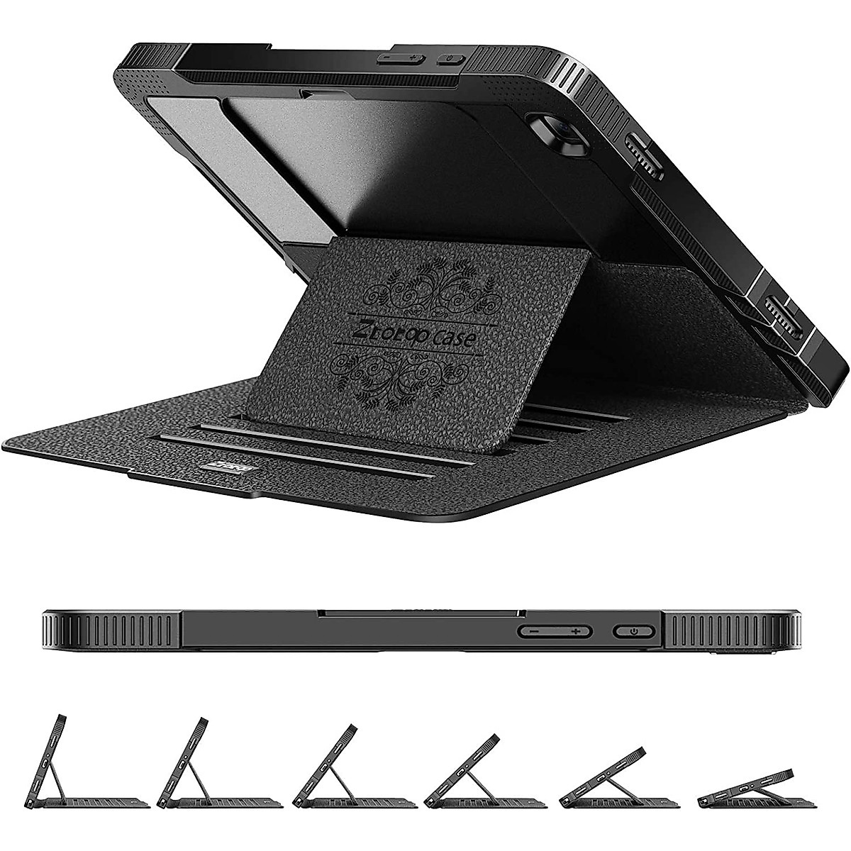 ZtotopCase for Samsung Galaxy Tab A7 10.4 Inch Tablet 2020 (SM-T500/505/507),[6 Magnetic Stand Angles] Heavy Duty Highly Protective & Shock Absorption Cover with Auto Wake/Sleep, Black