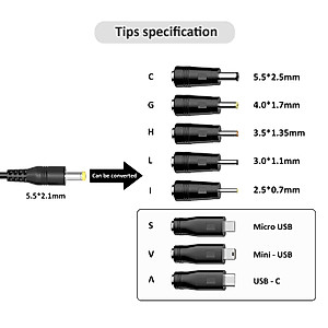 Basicvolt 5V 3A 2A 1A Power Supply DC 5v Power Adapter for TV Box Tablet Speaker GPS Webcam Router Alarm Clock and Replace More DC 5v Power Cord Charger