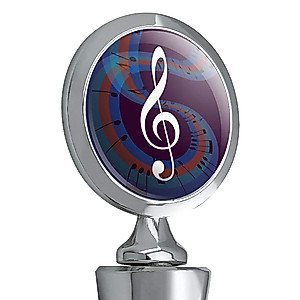Treble Clef on Music Notes Wine Bottle Stopper