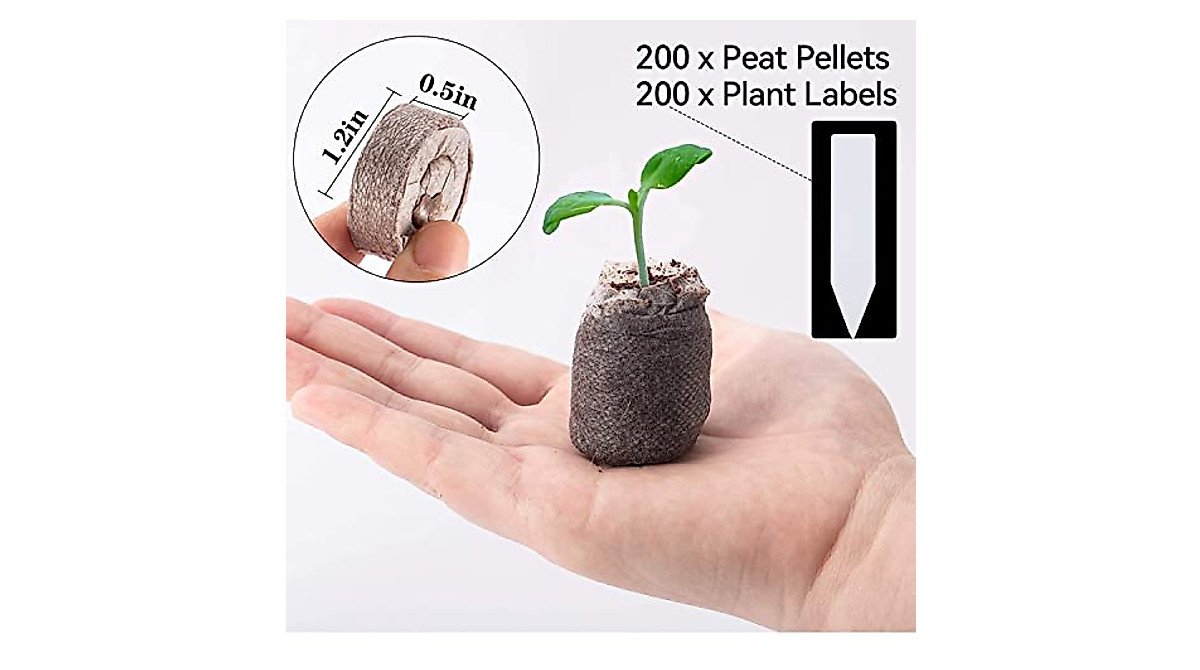 200 Pcs Peat Pellets for Seedling Starting - Easy Plant Transplanting