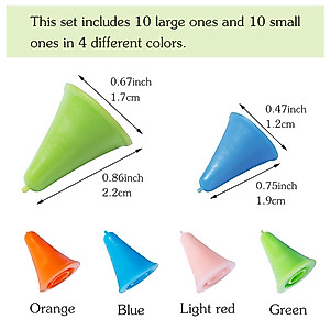 20 PCS Knitting Needles Point Protectors/Stoppers with Plastic Box, Include 10 Small & 10 Large, Knit Needle Tip Covers for Beginners Knitting Craft DIY