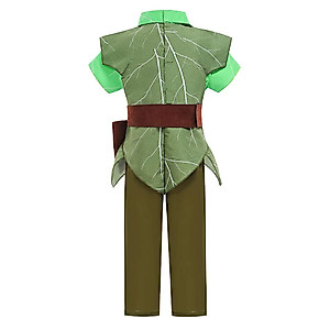 Szytypyl Peter Pan Costume for Boys Fairy ELF Costumes Halloween Outfit Cosplay