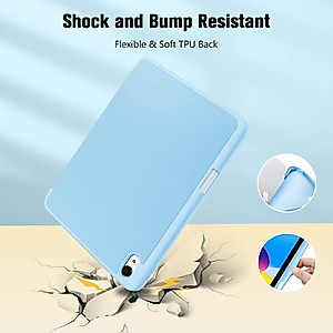 ProCase for iPad 10th Generation Case with Pencil Holder, iPad Case 10th Gen (2022 Model) 10.9 Inch iPad 10 Case, 10th Gen iPad Cases Cover with Pen Holder for iPad 10th Generation -SkyBlue