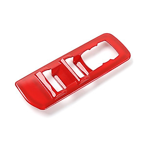 Voodonala Red Window Lift Panel Switch Covers for 2015 2016 2017 2018 2019 2020 Ford F150(4pcs/Set)